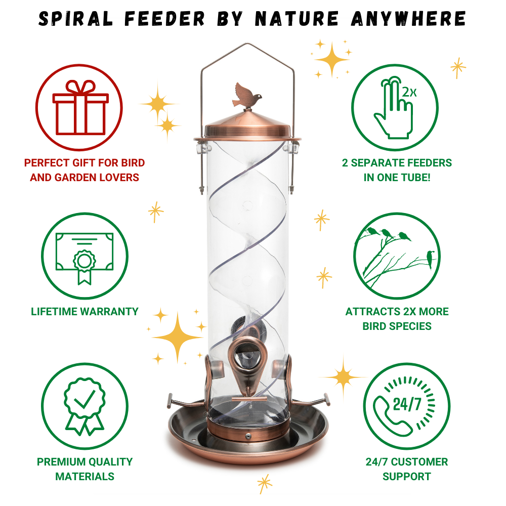 Spiral Feeder 2-in-1 Tube Feeder – Nature Anywhere